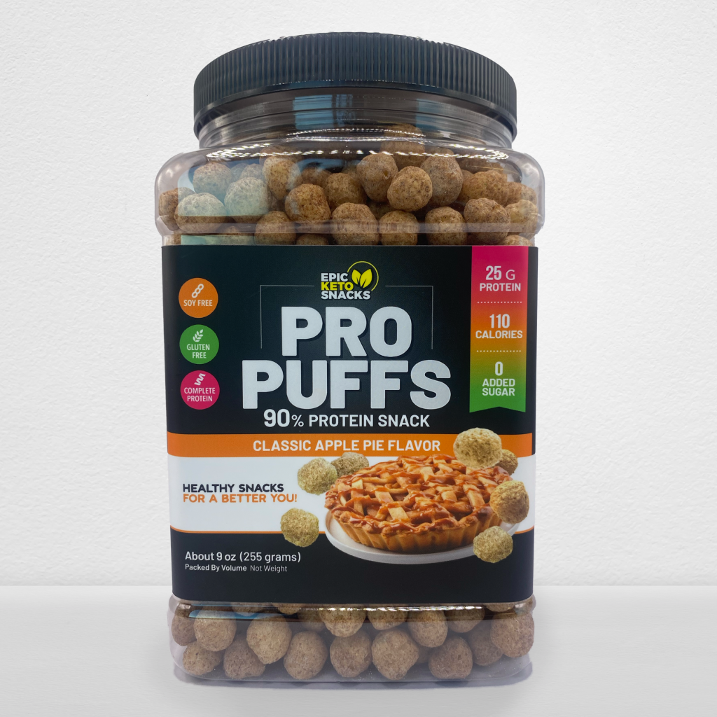Epic Pro Puffs - 90% Protein - Classic Apple Pie - Epic Keto Snacks
