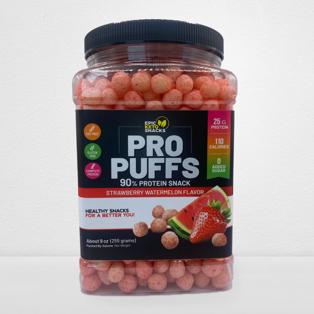 Epic Pro Puffs - 90% Protein - Strawberry Watermelon - Epic Keto Snacks